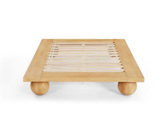 Ballico Timber Bed Base - Light Oak – Lifely