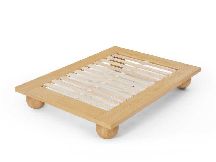 Ballico Timber Bed Base - Light Oak – Lifely