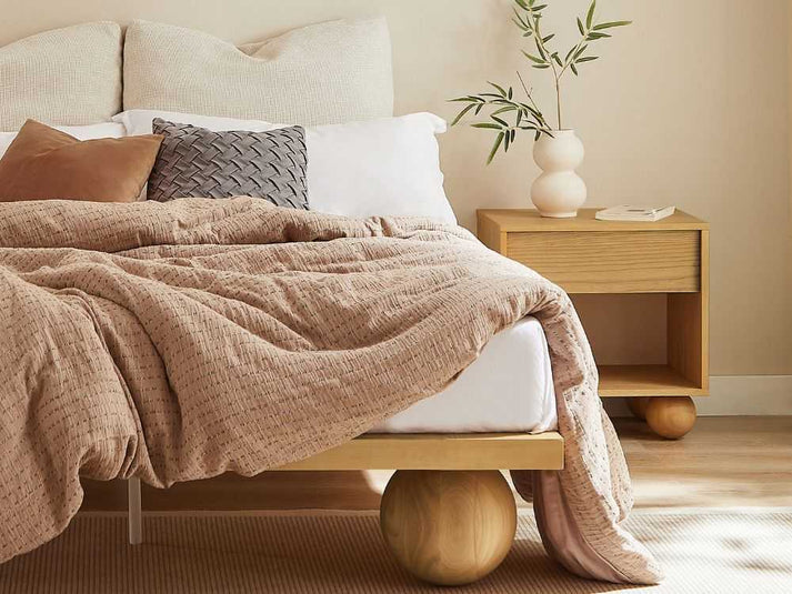 Ballico Timber Bed Base - Light Oak – Lifely