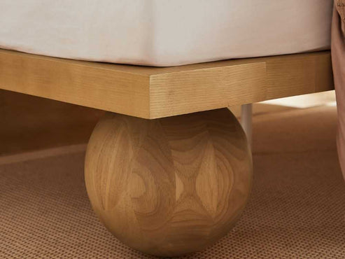 Ballico Timber Bed Base - Light Oak – Lifely