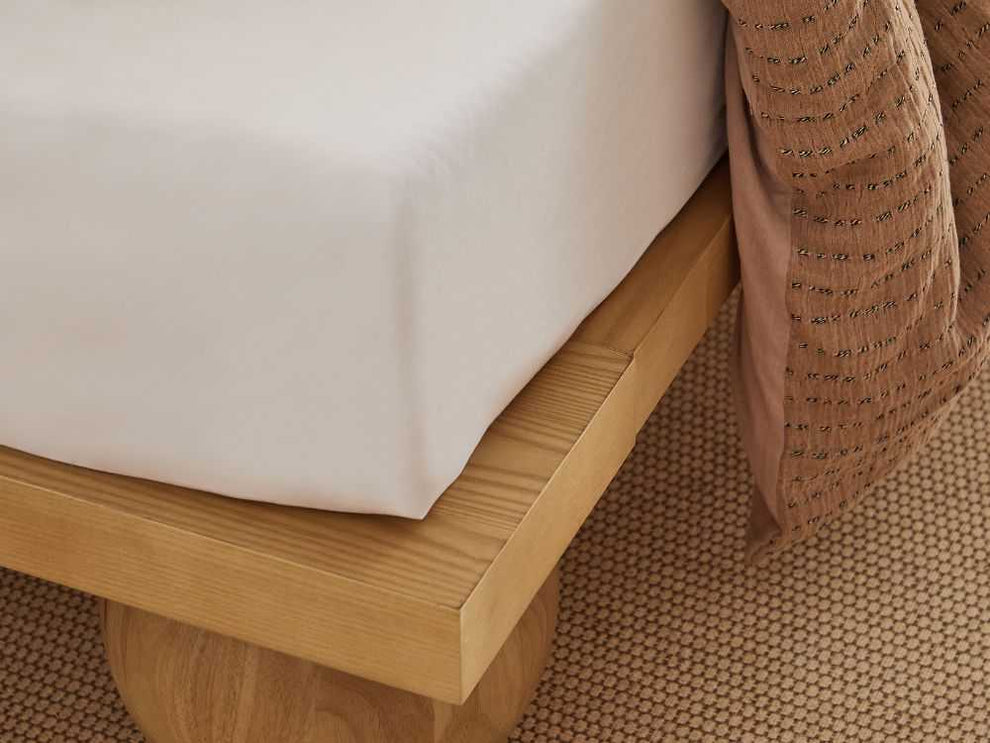 Ballico Timber Bed Base - Light Oak – Lifely